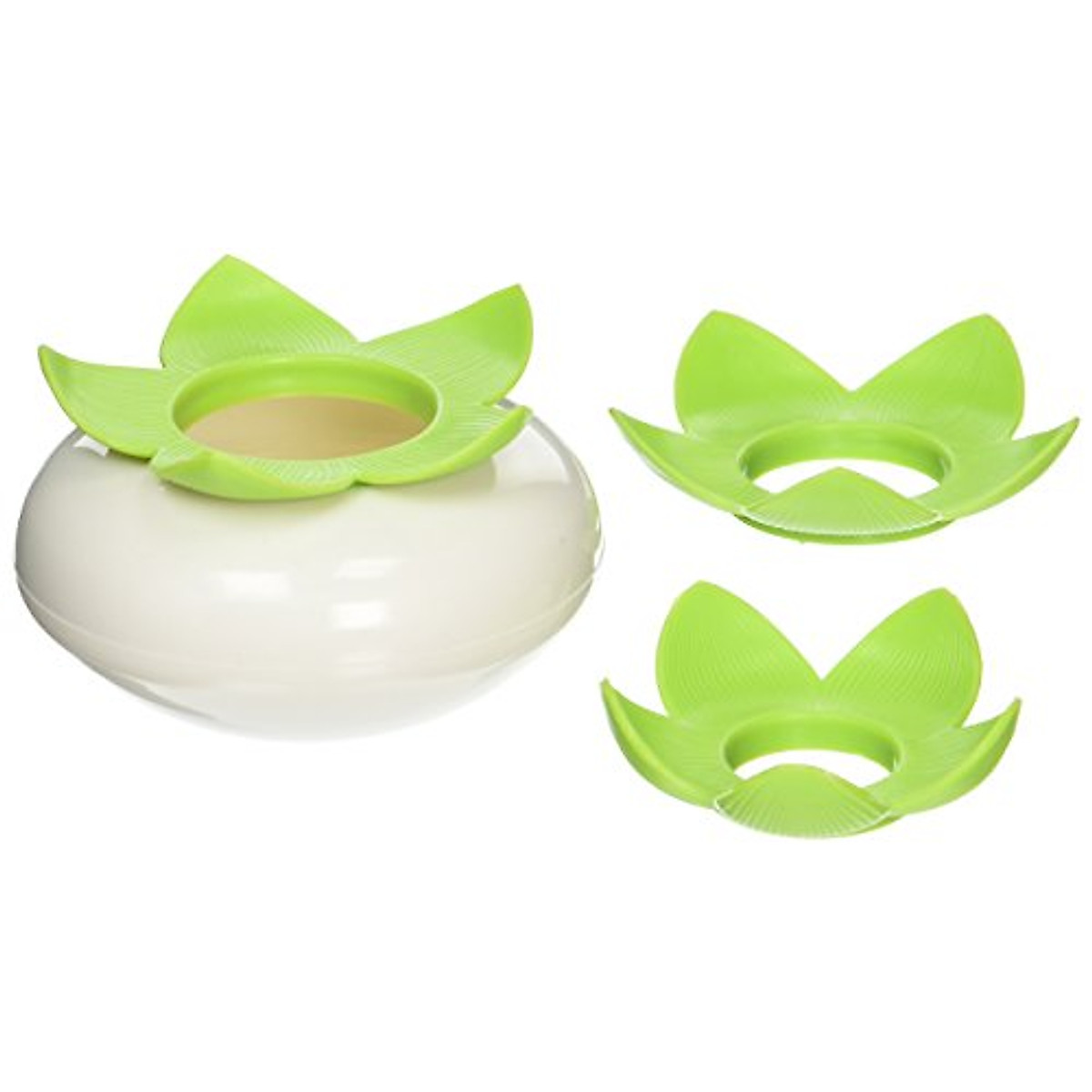 Gracallet Green Lotus Cotton Swab Holder, Small Q-Tips Toothpicks Storage Organizer