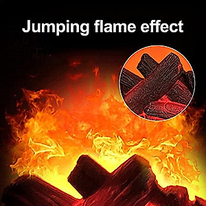 Zhongdawei Fireplace Lamp, LED Fireplace Lantern Touch Switch Simulation LED Desk Stove LED Lantern with Realistic Flame Realistic Fireplace Lantern Fireplace Lamp
