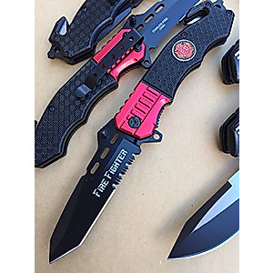 1 X Just In! New! 4.5" Closed Firefighter Rescue Folding Knife