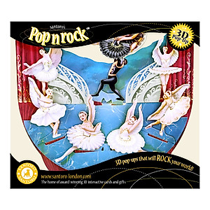 SANTORO PopnRock, 3D Pop Up Greeting Card - Swan Lake Ballet - for Her, for Mum, Birthday, Mothers Day