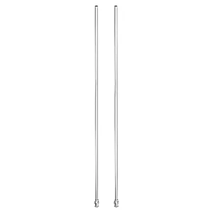 PATIKIL 8Ga x 12 Inch Stainless Steel Dispensing Needle Tips, 2Pcs Metal Glue Needle Tube Blunt Tips Luer Lock for Thick Glue Ink Lab, Silver