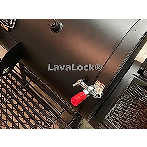 LavaLock® clamps compatible with Oklahoma Joe's Smoker Lid Latch Kit for Longhorn, Highland, 3 in 1 cook chamber lid 2 pack