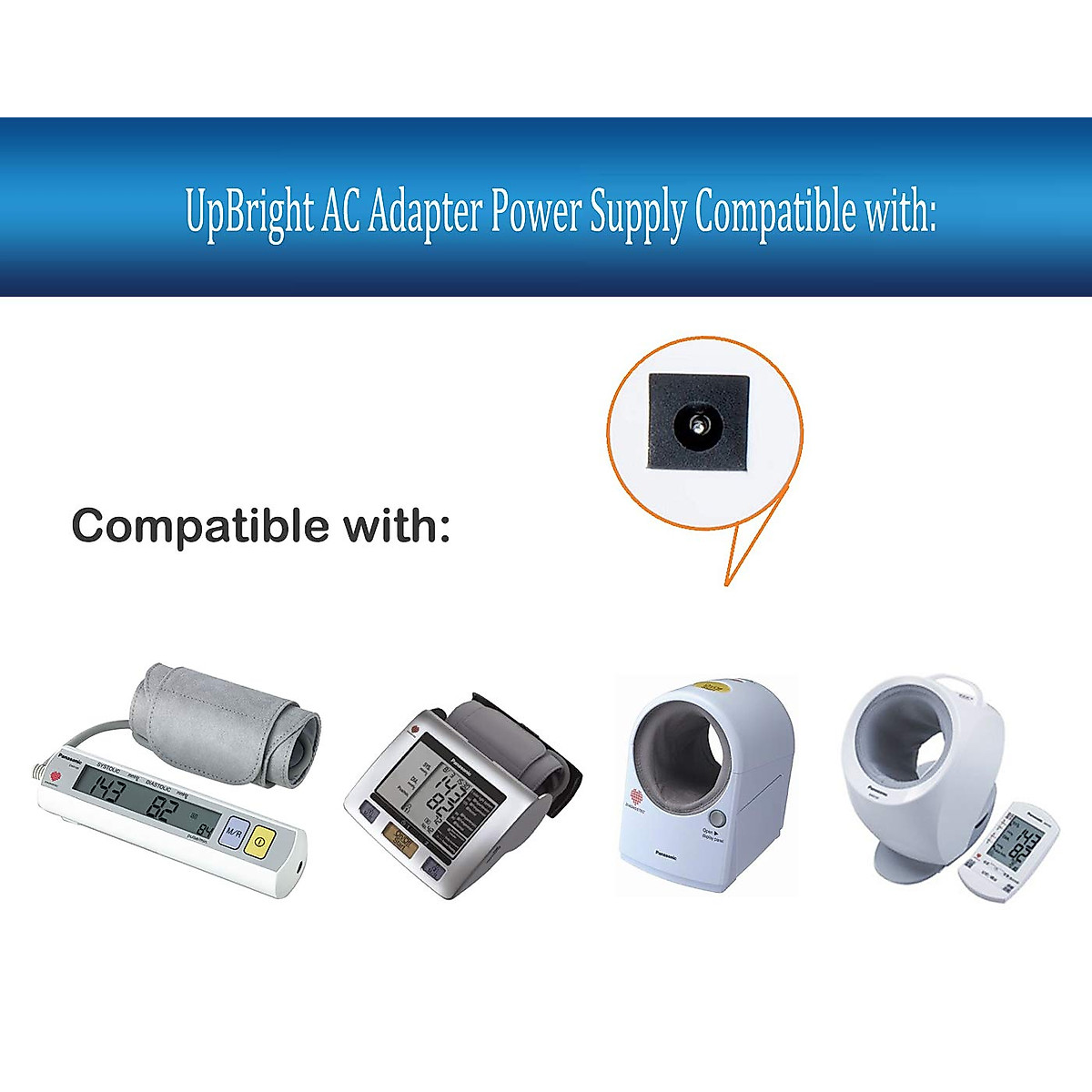 UpBright 6V AC/DC Adapter Compatible with Panasonic EW3109 EW3122 EW3152 EW31225 Blood Pressure Monitor BP 1000 1000HR 1100 HealthRider H30X C550E Reebok TREC PT 600 CCS T790 SAW-0602000 Power Supply