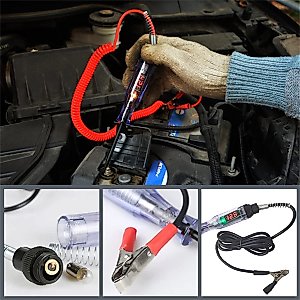 2023 Car Truck Circuit Test Pen -【New Version】Circuit Tester, 3-70V DC Digital LED Circuit Tester, Heavy Duty Light Tester w/ Voltmeter & Spring Wire, Get Result Only Just in 3s (RED - (3-24V))