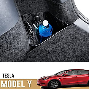 ShowEv Tesla Model Y Trunk Side Storage Organizer Bins Protector Pocket for Tesla Model Y 2020 2021 2022 Accessories