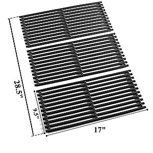 SafBbcue 17 in Cooking Grates Replacement Parts for Charbroil Tru Infrared Grill 463242715, 463242716, 463276016, 466242715, 466242815, Lowes 606682, 639322 Gas Grill, Cast Iron Cooking Grids, 3 Pack