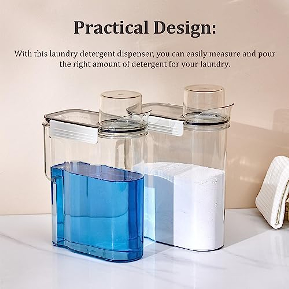 Detergent Storage Bucket, Durable PP Material Washing Powder Container ...