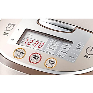 Midea Micom Rice Cooker, Digital Multi-Functional Ricer Cooker/Steamer, Brown Rice, Slow Cooker (3L/5.5Cup, Champange) MB-FS3017