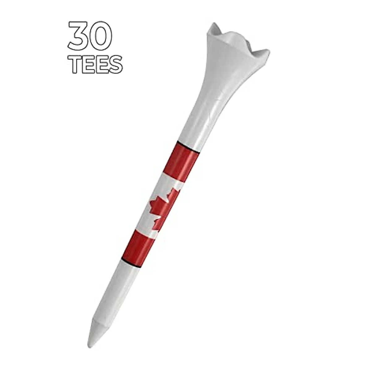 Pride Performance 2-3/4" Canadian Flag Golf Tees, 30 Count