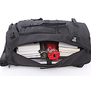 IFANGZHIWUI Hiking Backpacks 50L Camping Backpacks for Men Women 600D Oxford Outdoor for Traveling With Waterproof cover (black, 50L)