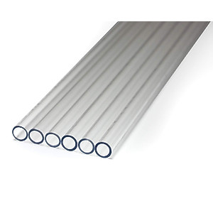 PrimoChill 3/8in. ID x 1/2in. OD Rigid PETG Tubing - 30 inches in Length (RTP12-630), Made with Premium Materials, Excellent Beginner Hardline for PC Watercooling, Made in the USA - 6 Pack - Clear
