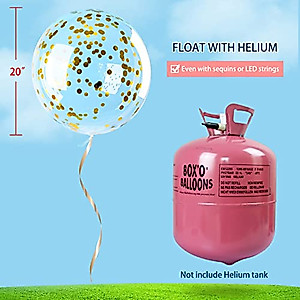 ComboJoy 12 Pack Big Light Up BOBO Led Balloons with Stick and Sequins | Transparent Balloons Glow in the Dark, Flicker in the Daylight | Perfect Supply for Glow Stick Party, Birthday Party, Wedding