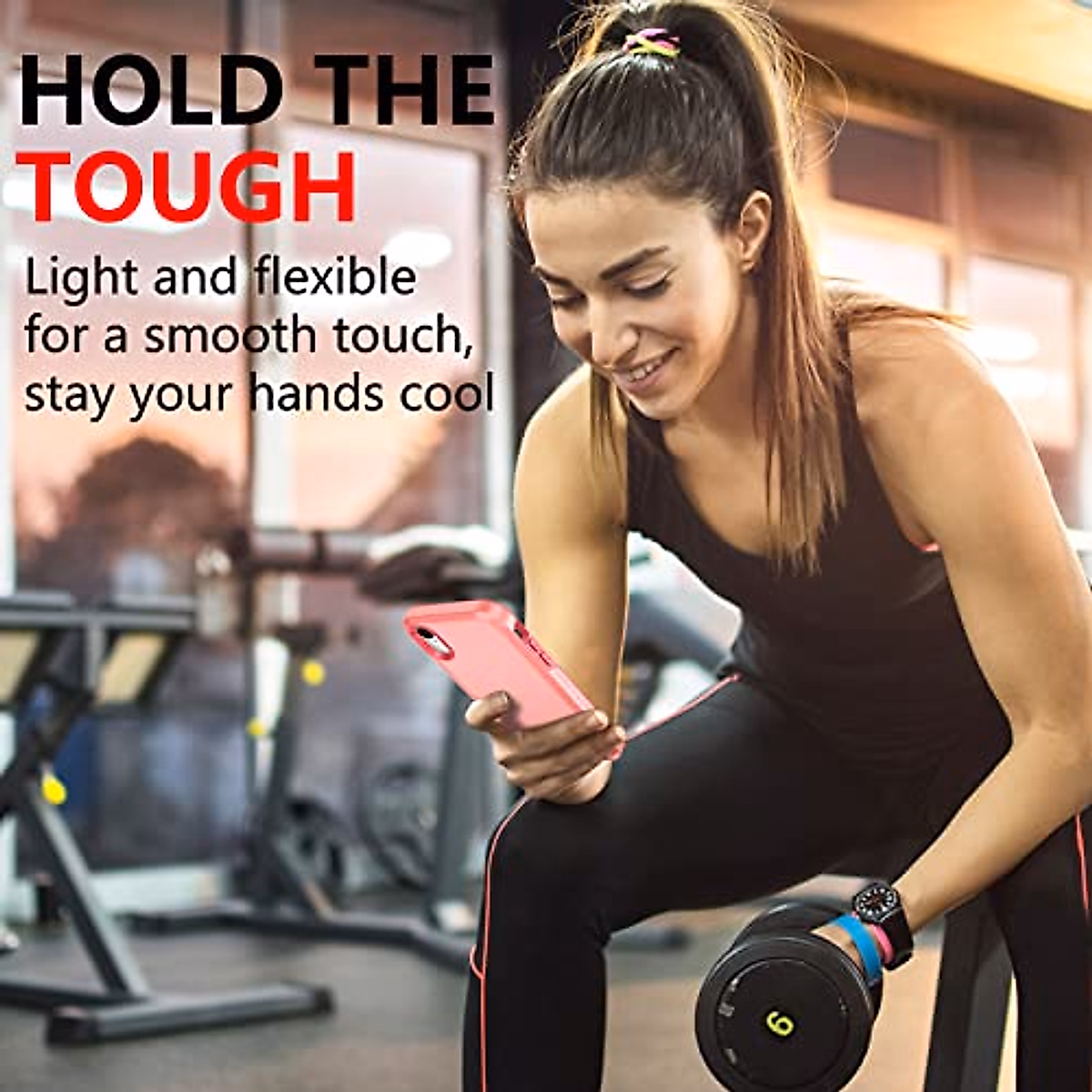 SPIDERCASE for iPhone XR Case, [10 FT Military Grade Drop Protection] [Non-Slip] [2 pcs Tempered Glass Screen Protector] Shockproof Airbag Cushion Protective Case for iPhone XR (Cherry Juice Pink)