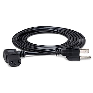 Hosa PWC-141R Right Angle IEC C13 to NEMA 5-15P, 1 Feet
