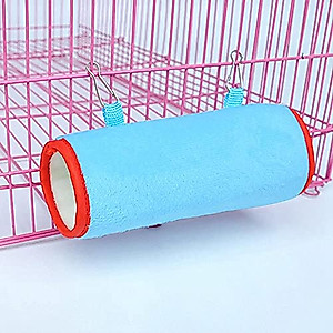 Hamster Hammock,Warm Bed House Fleece Hut Hanging Cage,Hamster Hanging House Sleeping Nest Pet Bed Rat Hamster Toys(1)