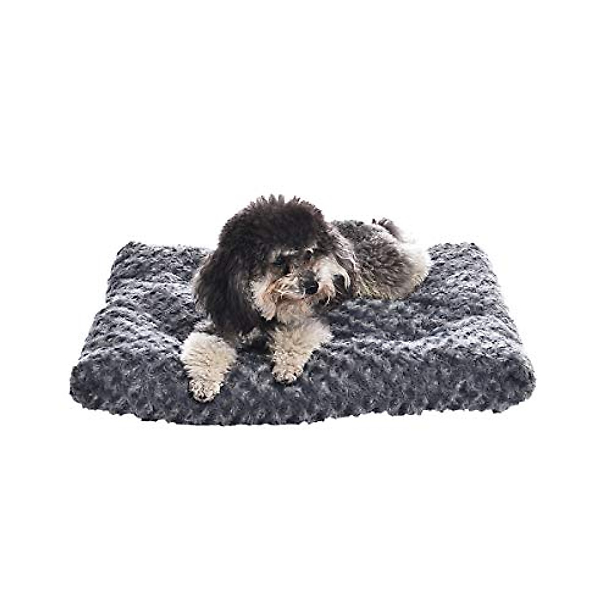 Amazon Basics Cat and Dog Bed and Crate Pad, Machine Washable, Indoor, 23 x 18 x 2.5 inches, Gray
