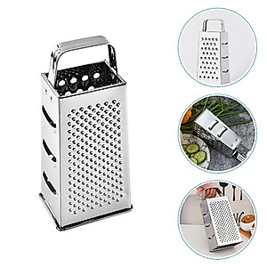 SHERCHPRY Vegetable Slicer Box Grater Cheese Graters Stainless Steel Vegetable Shredder Mandoline Slicer Nuts Kitchen Slicer Shredder Zester Grater 8inch Cheese Grater