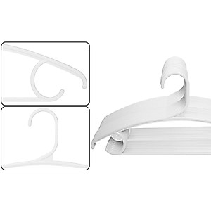 GoodtoU Clothes Hangers 20 Pack - Plastic Clothes Hangers with Hooks - Dorm Room Essentials for College Students - Space Saving White Hangers for Skirts, Shirts, Pants.