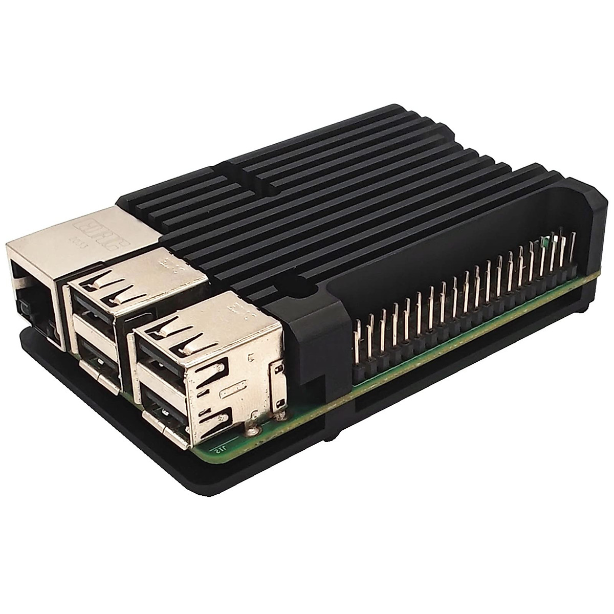 Raspberry Pi 3 Model B+ Aluminum Case Metal Shell Black Enclosure Compatible with Raspberry Pi 3 Model B