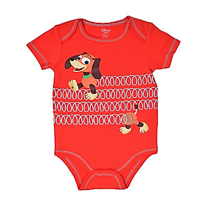 Disney Pixar Toy Story Woody Buzz Lightyear Slinky Dog Newborn Baby Boys 5 Pack Bodysuits 3-6 Months