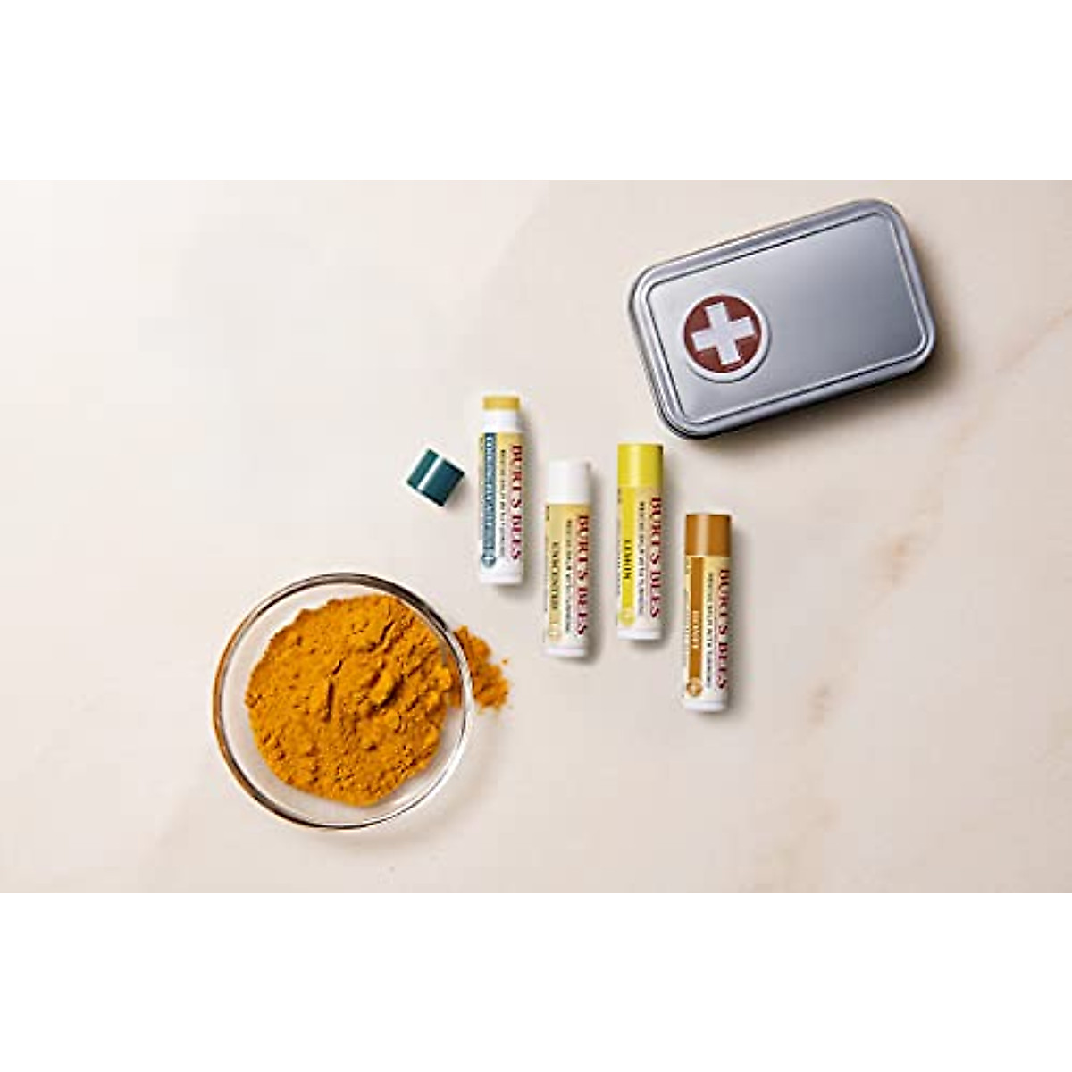 Burt's Bees 100% Natural Origin Rescue Lip Balm With Beeswax and Antioxidant-Rich Turmeric Promotes Healing Of Extremely Dry Lips, Unscented, 2 Tubes in Blister Box