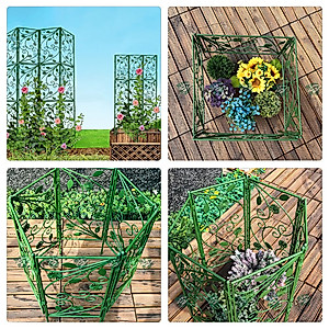 Didiseaon 6pcs Tomato Support Garden Fence Edging Orchid Support Stakes Decorative Garden Edging Lawn Fence Pot Plants Indoor Vine Plant Climbing Stand Planter Climbing Vine Fiberglass Rod