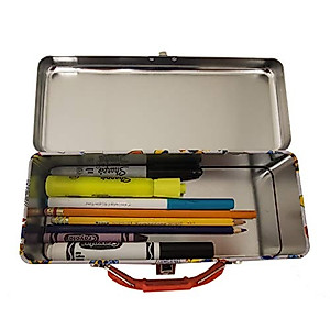 The Tin Box Company Avengers Pencil Box with Handle Clasp & Hinge, Model:739407-12