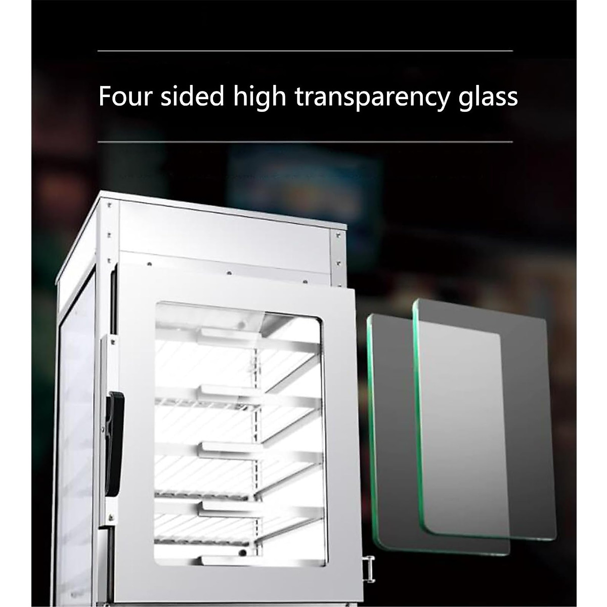 MBCEYLSTUB 5-Layer Electric Food Warmer, Steamed Bun Warmer, Commercial Bun Steamer, Food Steamer Warmer, Temperature Range 30-110℃