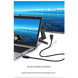 Sheng Jie Dp to Hdmi Adapter Displayport Interface Hd Cable Desktop Computer Host Graphics Card Converter to Monitor Video Cable Adapter Cable 4k60hz Male to Female