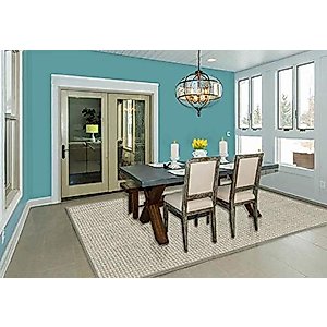 5'x12' - Limestone, Waffle Pattern - Indoor/Outdoor ECO-Friendly DuraKnit Pile & Loop Carpet Area Rugs & Runners