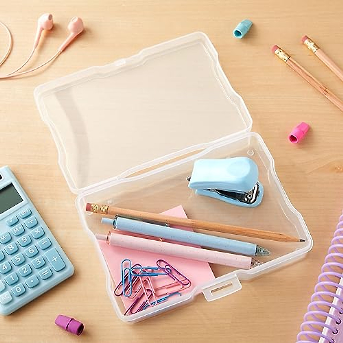 Bright Creations 24 Photo Storage Boxes for 4x6 Pictures - Photo Organizer Containers with 40 Blank Labels - Clear, 64 Total Pieces - Picture Storage Containers