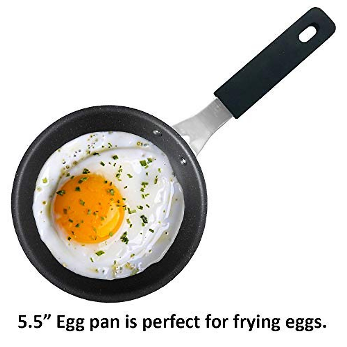 Granitestone Original 10 Nonstick Frying Pan with 5.5" Egg Omelette Pan, Nonstick Skillet Set, No-warp, Mineral-enforced, PFOA-Free, Oven Safe Dishwasher-safe Cookware Set - As Seen On TV