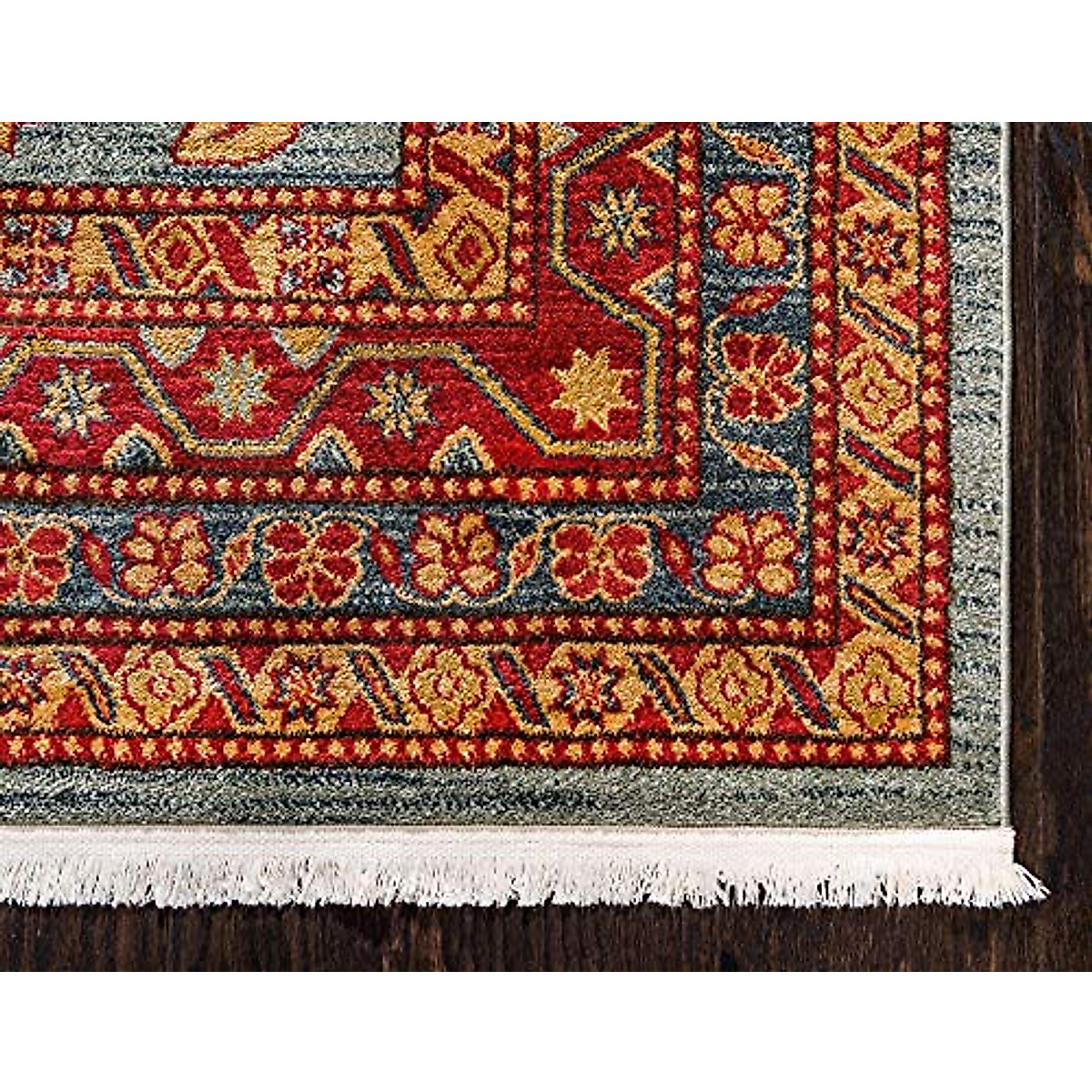 Unique Loom Sahand Collection Traditional Geometric Classic Light Blue Area Rug (7' 0 x 10' 0)