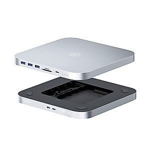 Hagibis USB-C Hub with Dual Hard Drive Enclosure, Type-C Docking Station for Mac Mini M2, Mac Studio M1 Max Ultra with 2.5inch SATA, M.2 NVMe NGFF, USB 3.1 Gen2, USB-C, SD/TF, 2 USB 3.0 (MC25 Pro)
