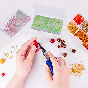 6 Pcs Rectangular Clear Plastic Storage Containers Box with Hinged Lid Plastic Beads Storage Containers Empty Case Organizer for Beads, Crafts, Jewelry, Small Items, 6 x 3.54 x 0.86"