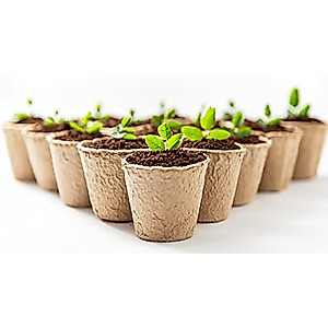 3 Inch Starter Pots - 20 Pack of Biodegradable Containers - Herbs, Trees, Vegetables, Bonsai, Fruit Seedling Starter Pots