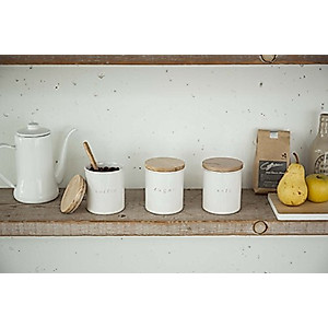 Yamazaki Home Tosca Ceramic Canister – Dry Food Kitchen Storage Container Organizer.