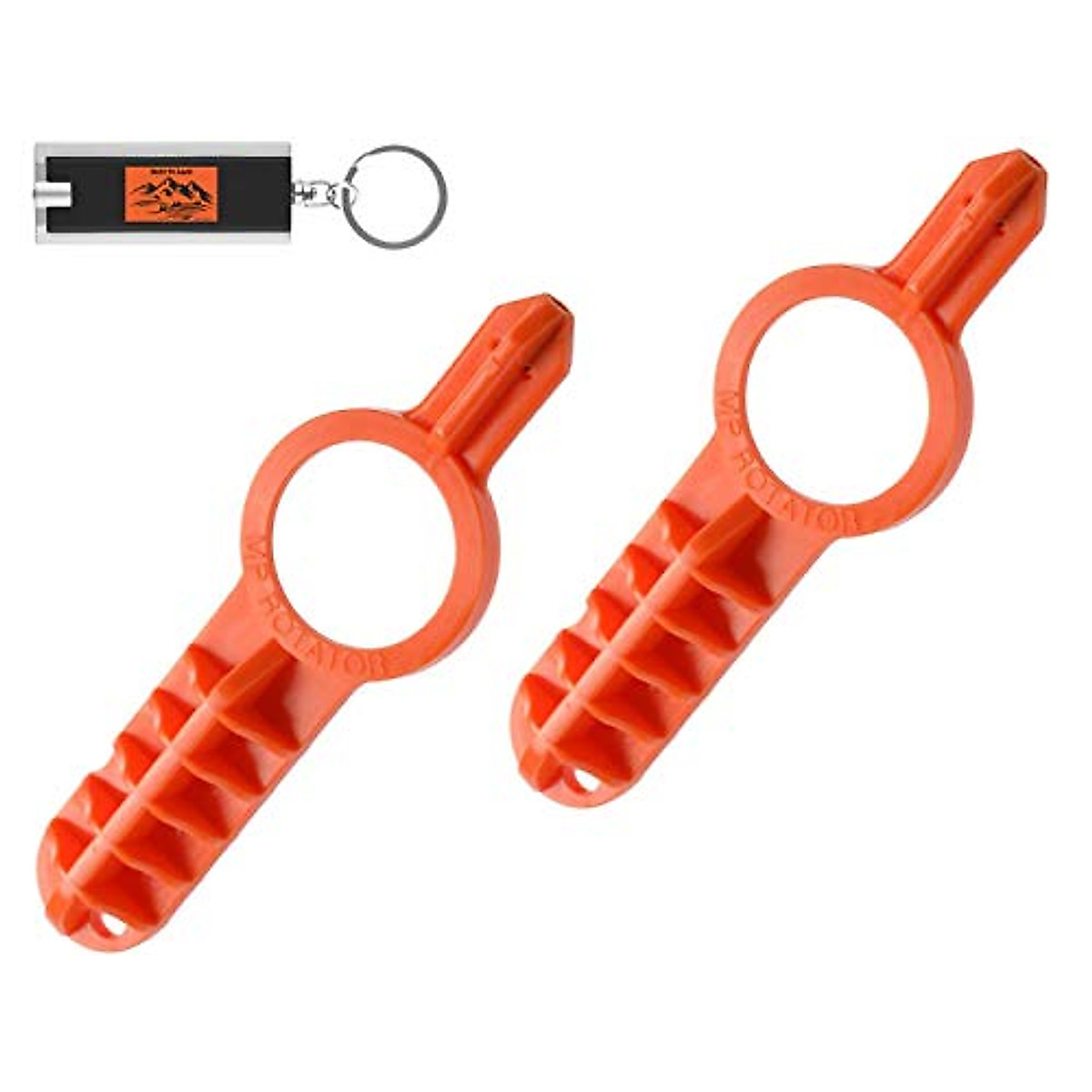 2 Pack Hunter MP Rotator Adjustment Tool MPTOOL, Orange Sprinkler Adjustment Tool, Hunter MPTool Sprinkler Tool Pack of 2 Adjustment Wrench for all MP Rotator Nozzles with Included LED Keychain Light