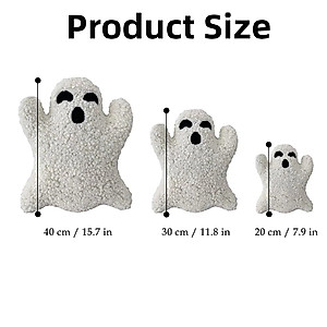 2024 New Ghost Pillow Halloween - Cute Ghost Shaped Plush Pillow, Halloween Ghost Decorative Throw Pillows, Soft Fluffy Plush Stuffed Halloween Ghost Pillow for Halloween Decor (#1-30cm/11.8in)