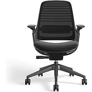 Steelcase Series 1 Work Office Chair - Licorice, Hard Floor Casters