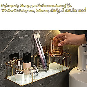 Bathroom Gold Rack Wallet Handing Toilet Shelf Storage Shower Organizer Caddy Holder Black