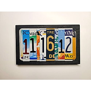 Jersey Plate Art - 10 year anniversary gift, unique birthday gift, license plate sign