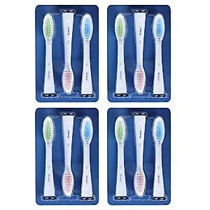 Kratax Replacement Toothbrush Heads, 12 Pack Replacement Brush Heads Compatible Electric Toothbrush