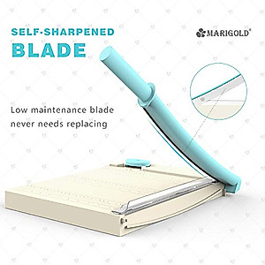 MARIGOLD Paper Cutter Corner Puncher - 12" Paper Guillotine 2-in-1 Paper Trimmer