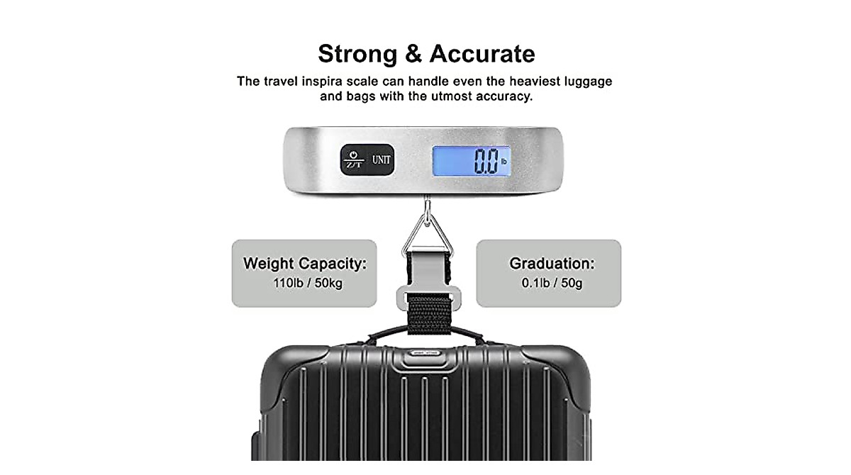 Travel Inspira Digital Luggage Scale - 110 lbs Capacity