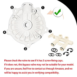 Water Softener Bypass Valve with Threaded Adapters Replacement 7129871 for Kenmore, GE, Whirlpool, Morton, NorthStar, EcoWater, EcoPure Replaces 34371, WS15X10012, 3437, 3437299 and 42-3437