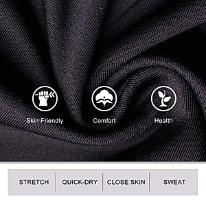 Tesuwel Women's Yoga Shorts with Pockets High Waisted Workout Shorts for Women Quick Dry Compression Running Athletic Shorts Womens Stretch Knee Length Sports Shorts for Gym Exercise Black M