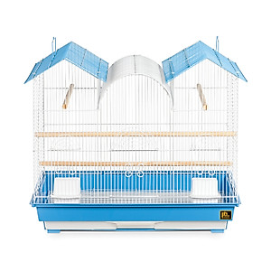 Prevue Hendryx Triple Roof Cockatiel Cage, Blue and White