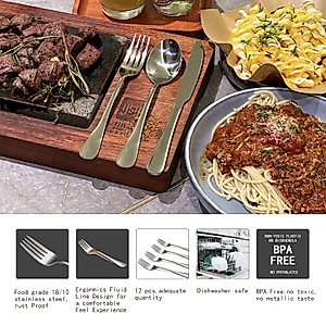 LOUVI Stainless Steel 12-Pack Table Dinner Forks Set, Top Food Grade Stainless Steel Silverware Forks,Mirror Finish & Dishwasher Safe,Use for Home,Kitchen or Restaurant,(Silver 8 Inches)