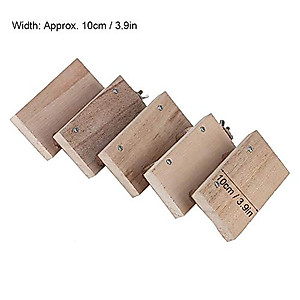 5 Layers Wood Small Animal Ladder,Pets Chewing Toys Climbing Stairs Pet Toys for Mouse, Chinchilla, Rat, Gerbil, Dwarf Hamster, Parrot